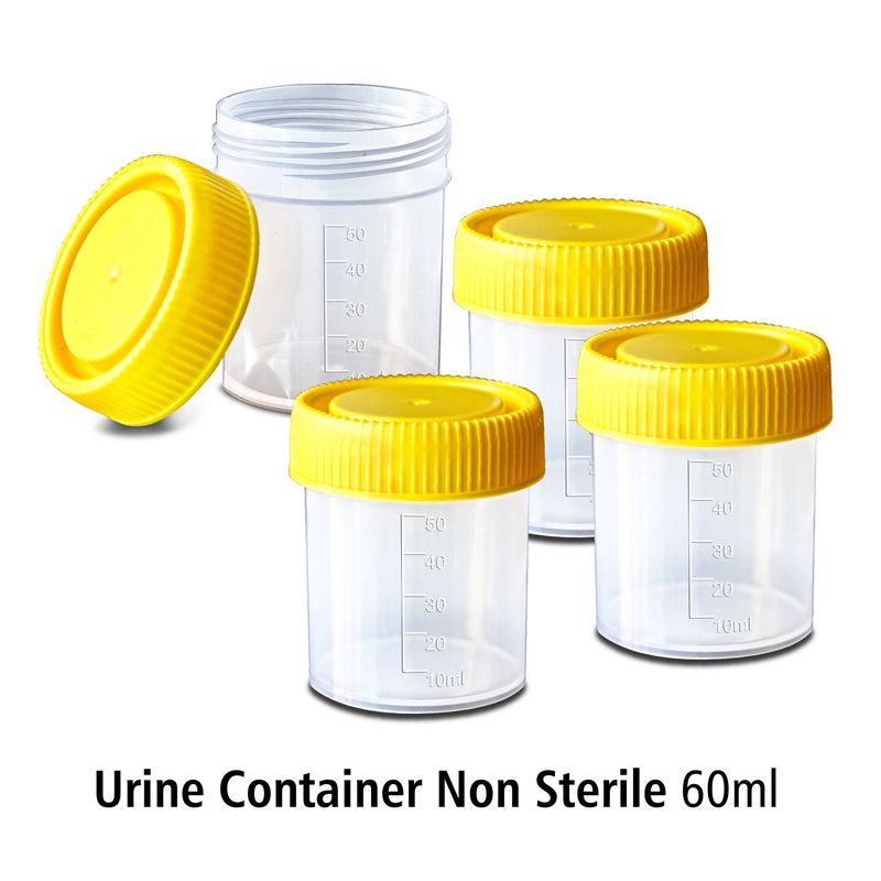 Jual Pot Urine Container 60 ml OneMed / Pot Urin Tutup Kuning 60ml Non ...