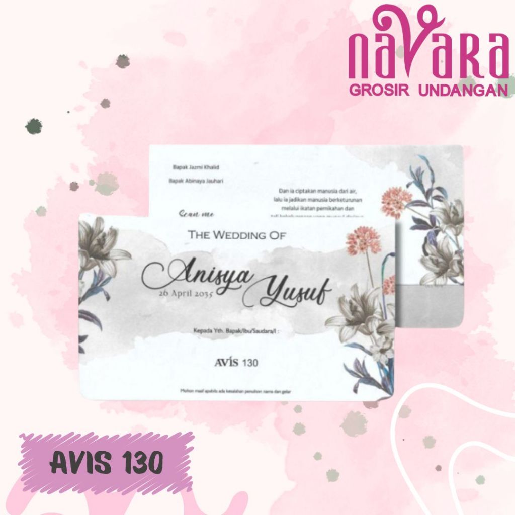Jual Blangko undangan atau kertas undangan pernikahan merek Avis 130 ...