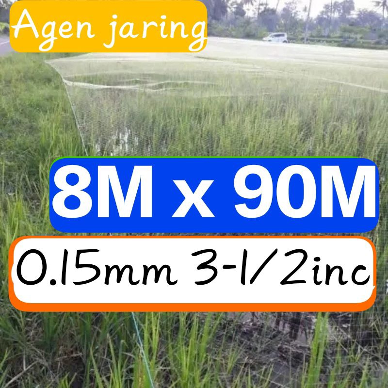 Jual JARING BURUNG PELINDUNG PADI / JARING BURUNG 0.15 / JARING BURUNG 8 METER / jaring 0.15 3-1 ...