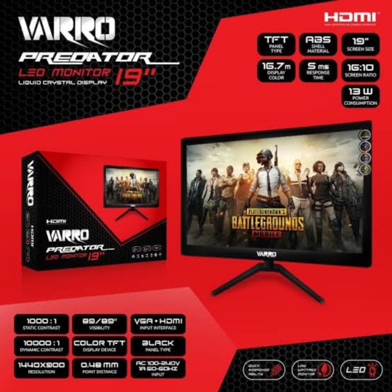 Jual Led monitor varro 19 inch | Shopee Indonesia
