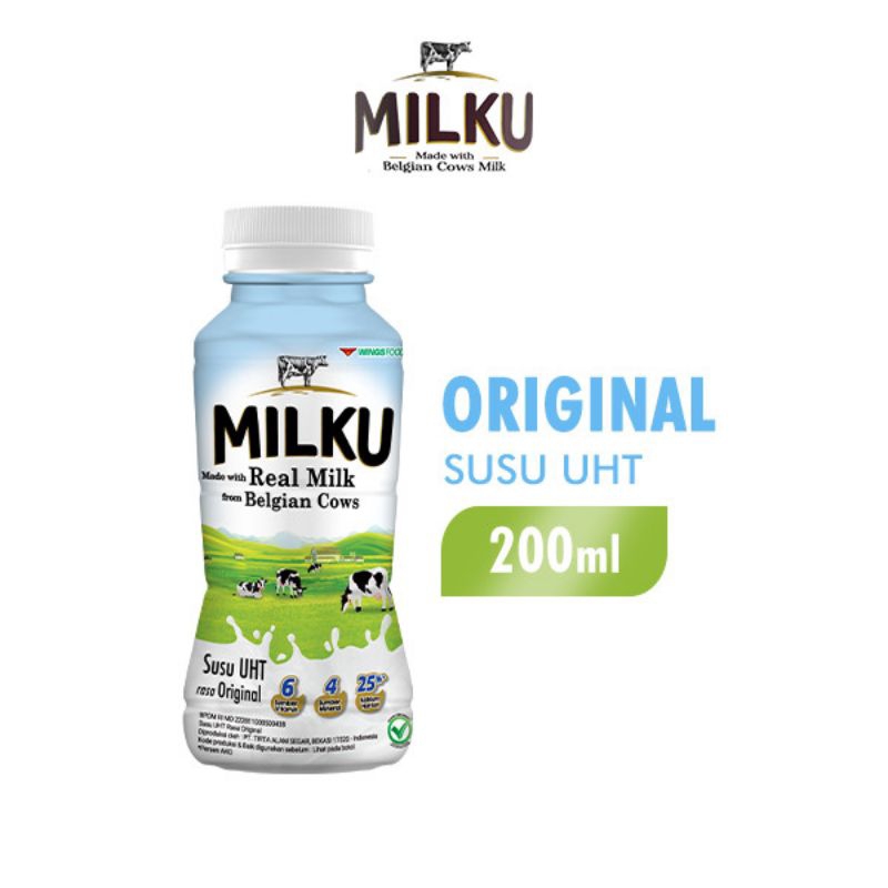 Jual 1 Dus Milku Susu UHT Original Isi 12 Botol x 200 ML | Shopee Indonesia