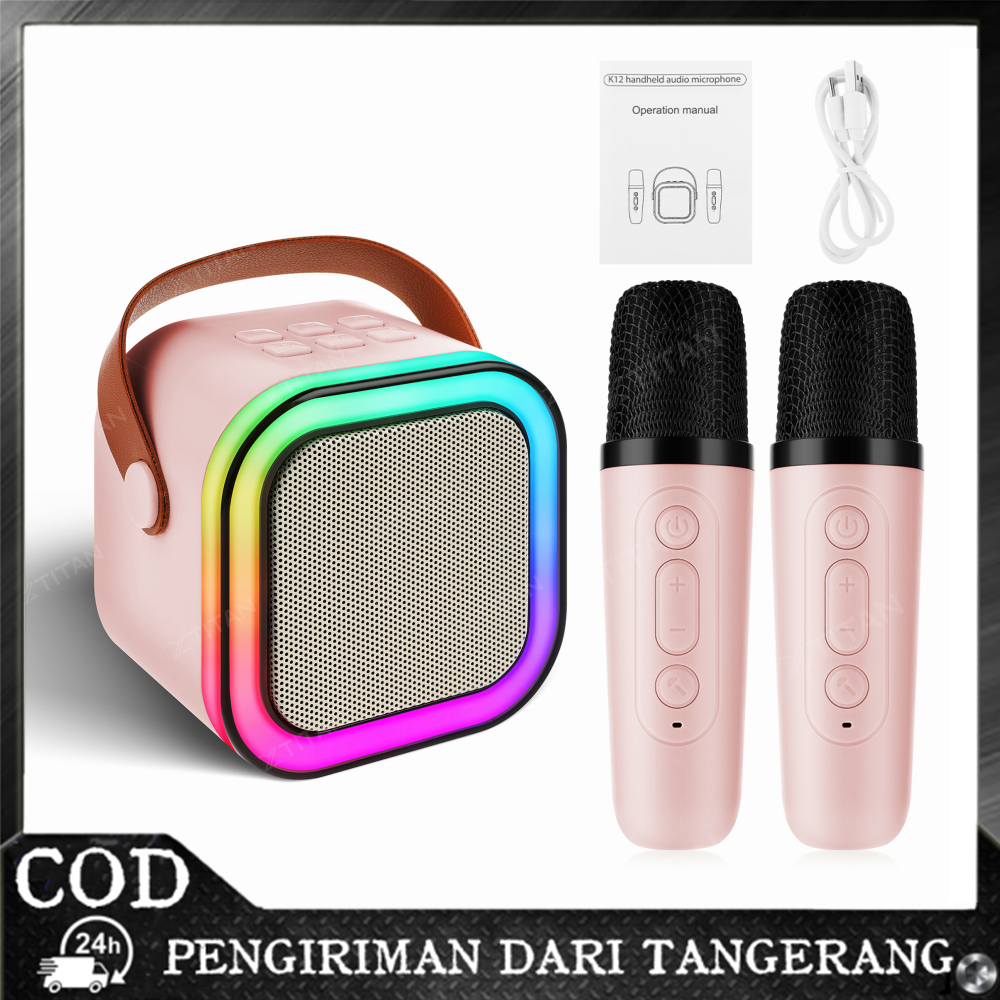 Jual Portable Speaker Karaoke Nirkabel K12 Rumah KTV Mini Bluetooth Portabel dengan Mikrofon ...