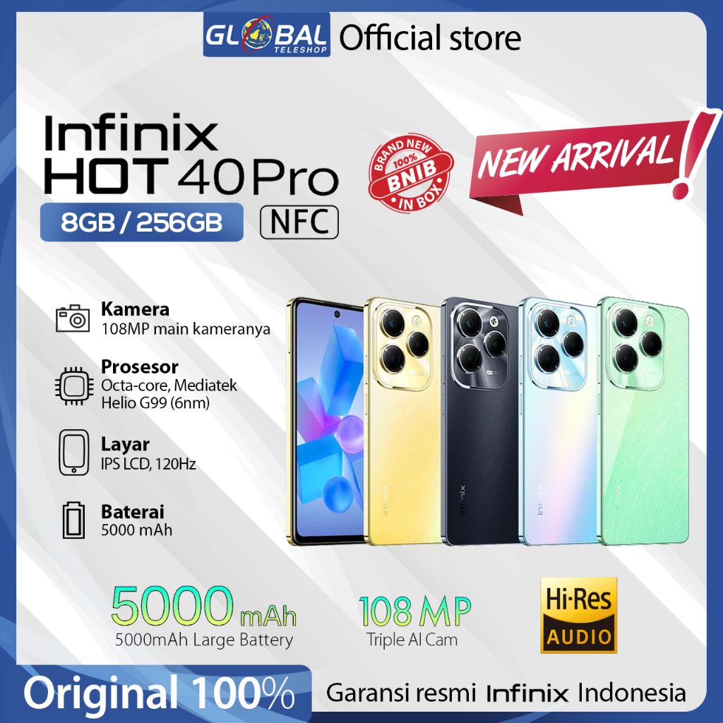 Jual Infinix Hot 40 Pro 8/256GB Garansi Resmi | Shopee Indonesia