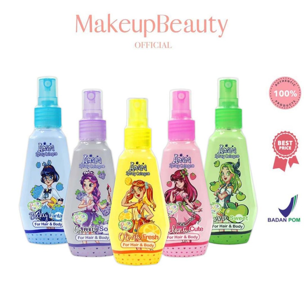 Jual AMARA Spray Cologne Hair & Body / Parfum Anak / Cologne Anak 100ml ...