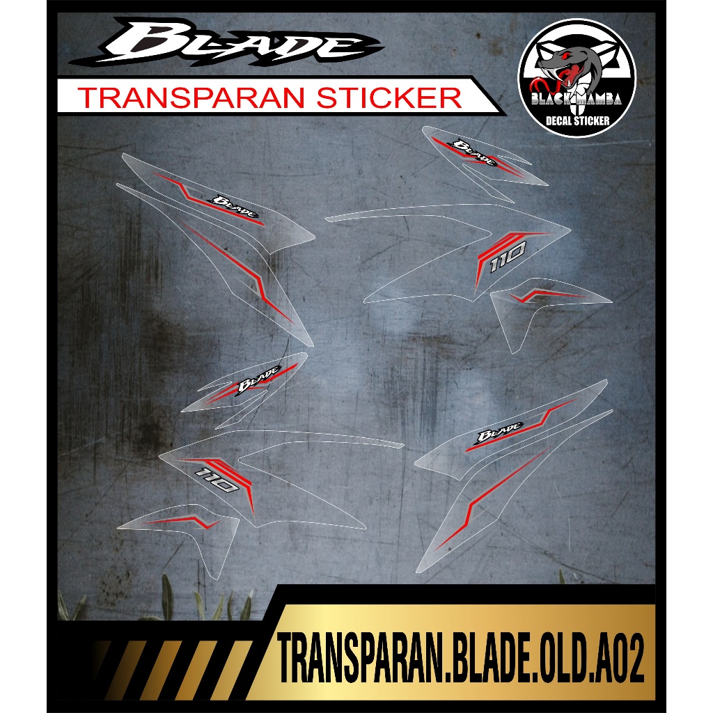 Jual Sticker TRANSPARAN BLADE OLD Decal STRIPING TRANSPARAN list ...