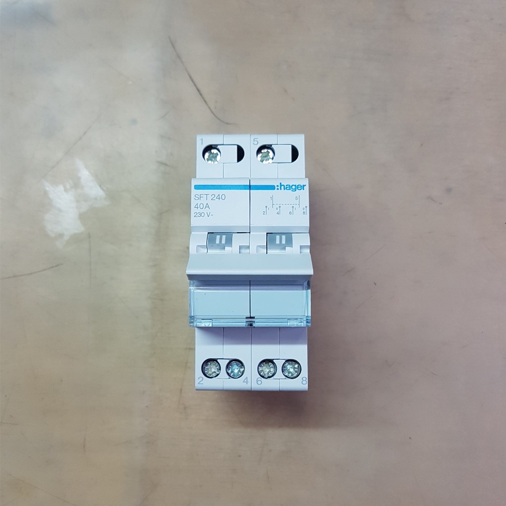 Jual HAGER COS 2P 40A SFT240 / CHANGEOVER SWITCH I-0-II 2 POLE 40 ...
