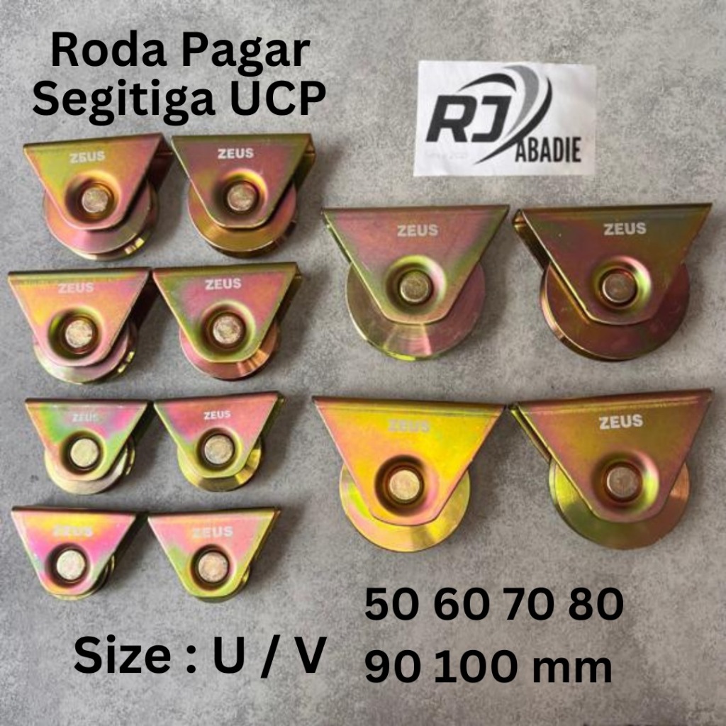 Jual Roda Rel Pagar Bubut Besi AS Bearing Galvanized Sliding Gate Wheel ...