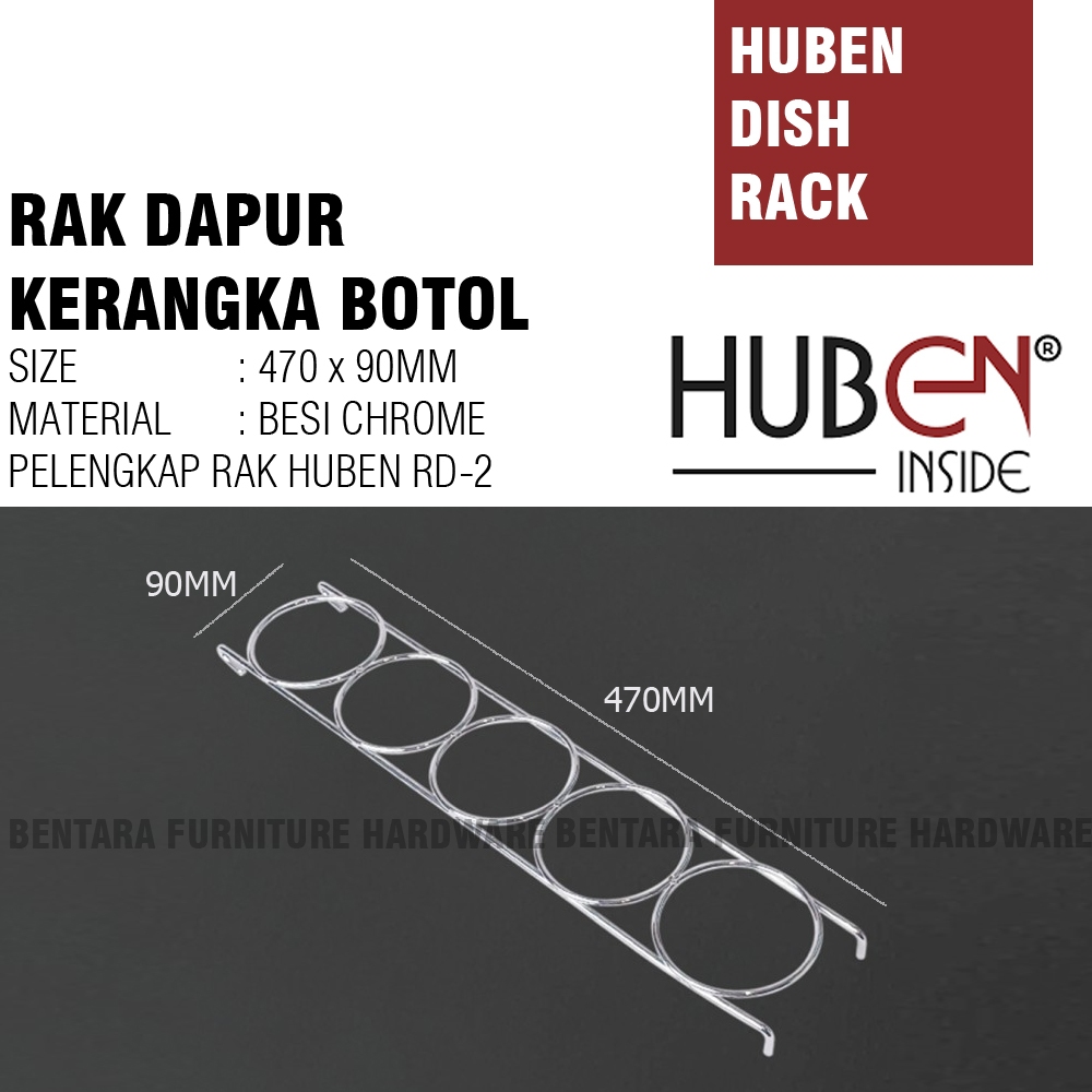 Jual HUBEN KB-02BC KERANGKA BOTOL BESI CHROME (AKSESORIS UNTUK HUBEN RD ...