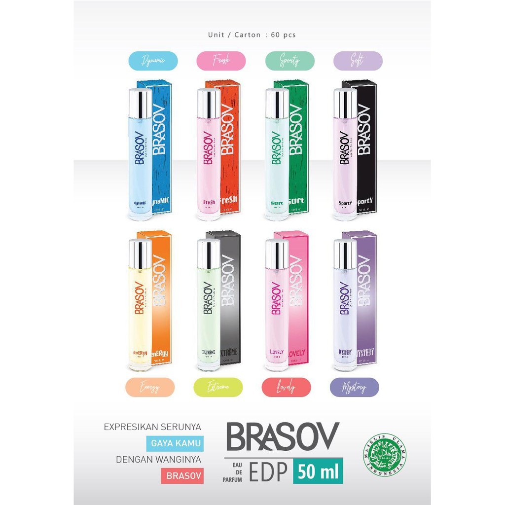 Jual [BPOM] BRASOV EAU DE PARFUM 50 ml Original Halal BPOM | minyak ...