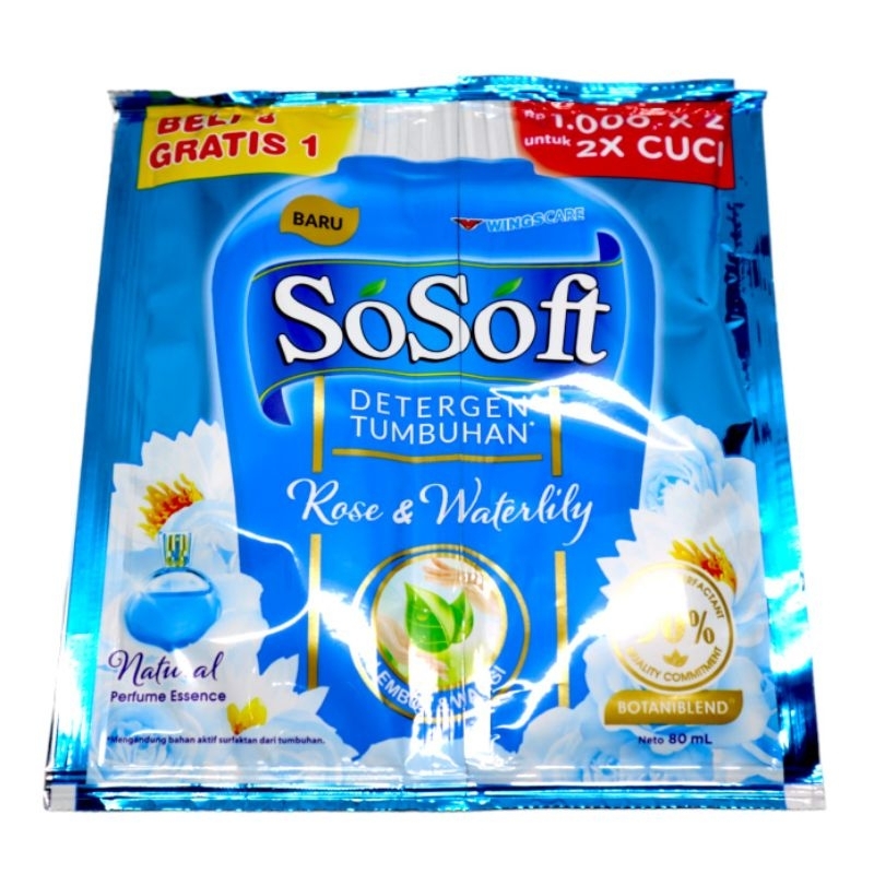 Jual So Soft biru sachet 1000 an | Shopee Indonesia