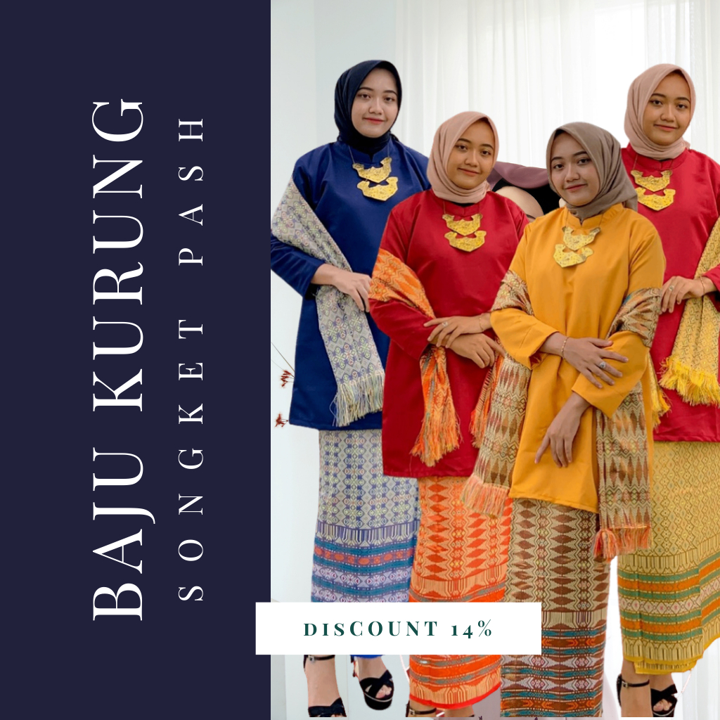 Jual Vr Textile - Songket Pash / Set Baju Kurung Khas Palembang Rok Songket Dan Selendang - Baju ...