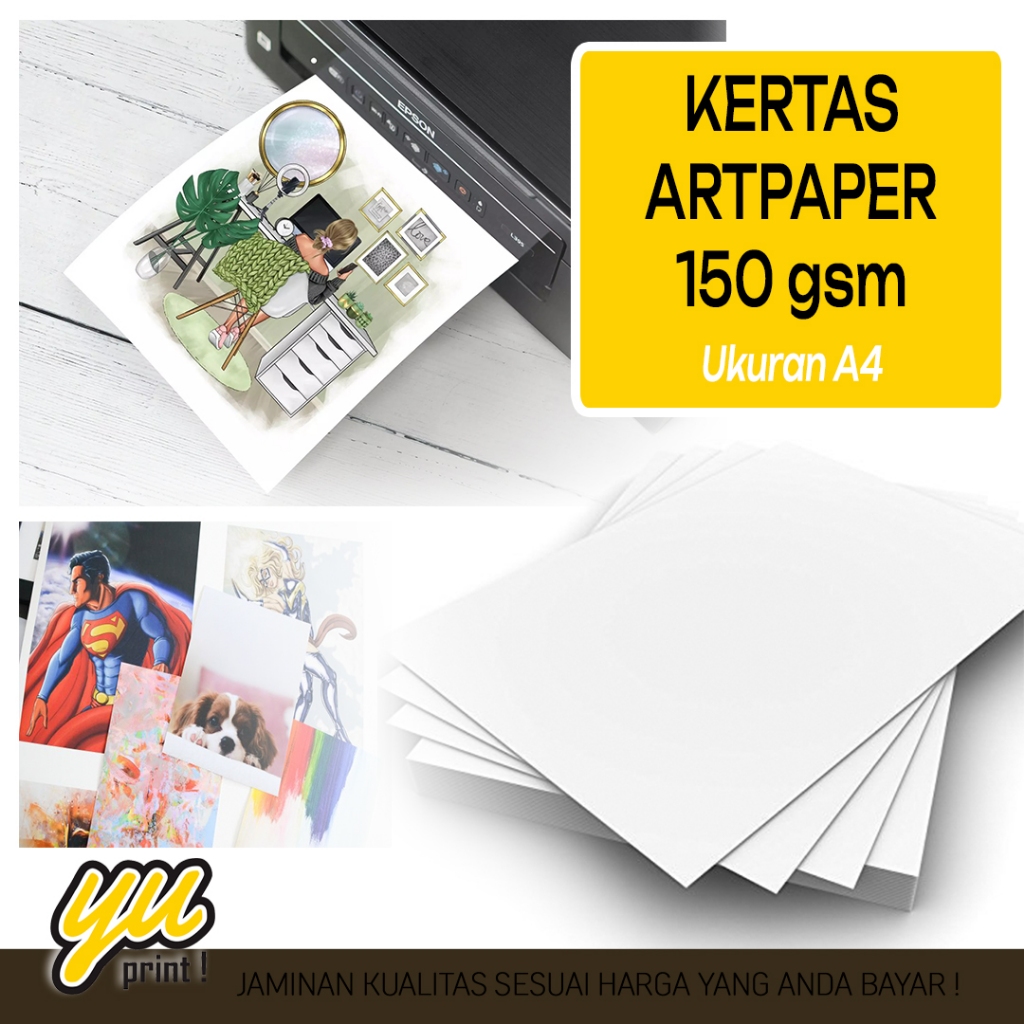 Jual Kertas Art Paper 150gsm Ukuran A4 150gr isi 50 Lembar | Shopee ...