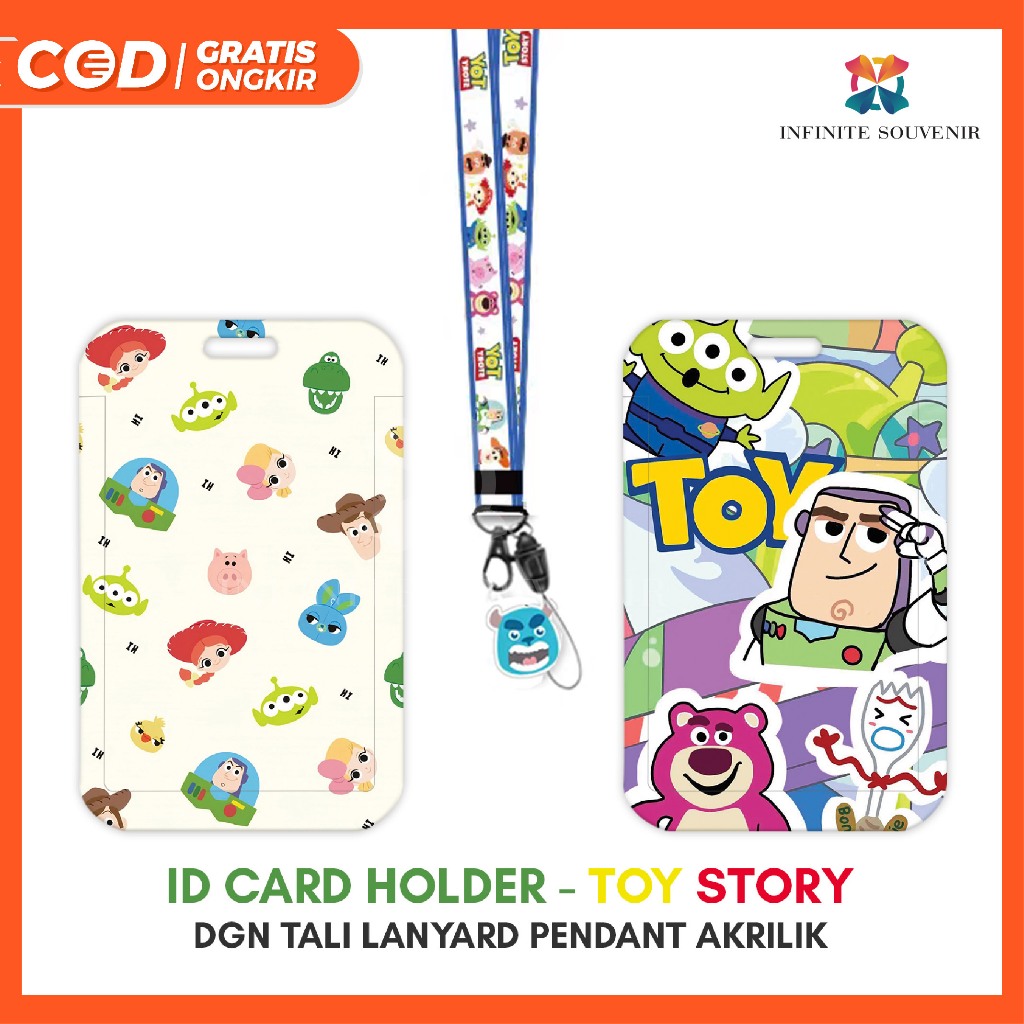 Jual [N003] TOY STORY / Name Tag Card Holder Motif Karakter TOY STORY / LOTSO / WOODY / BUZZ ...