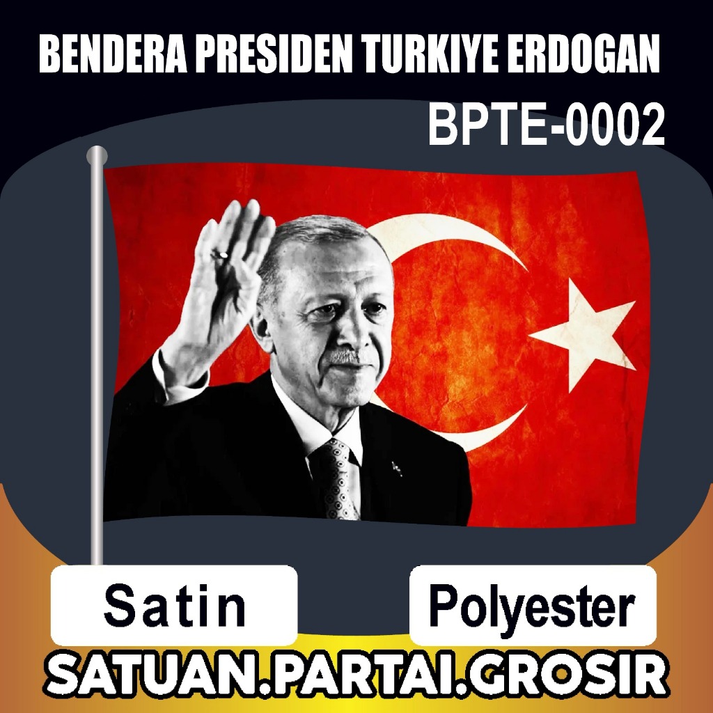 Jual Bendera Custom Presiden Turkiye Erdogan / Cetak Mini Flag Kain ...