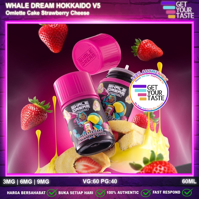 Jual Liquid Whale Dream Hokkaido V5 Omelette Cake Strawberry Cheese ...