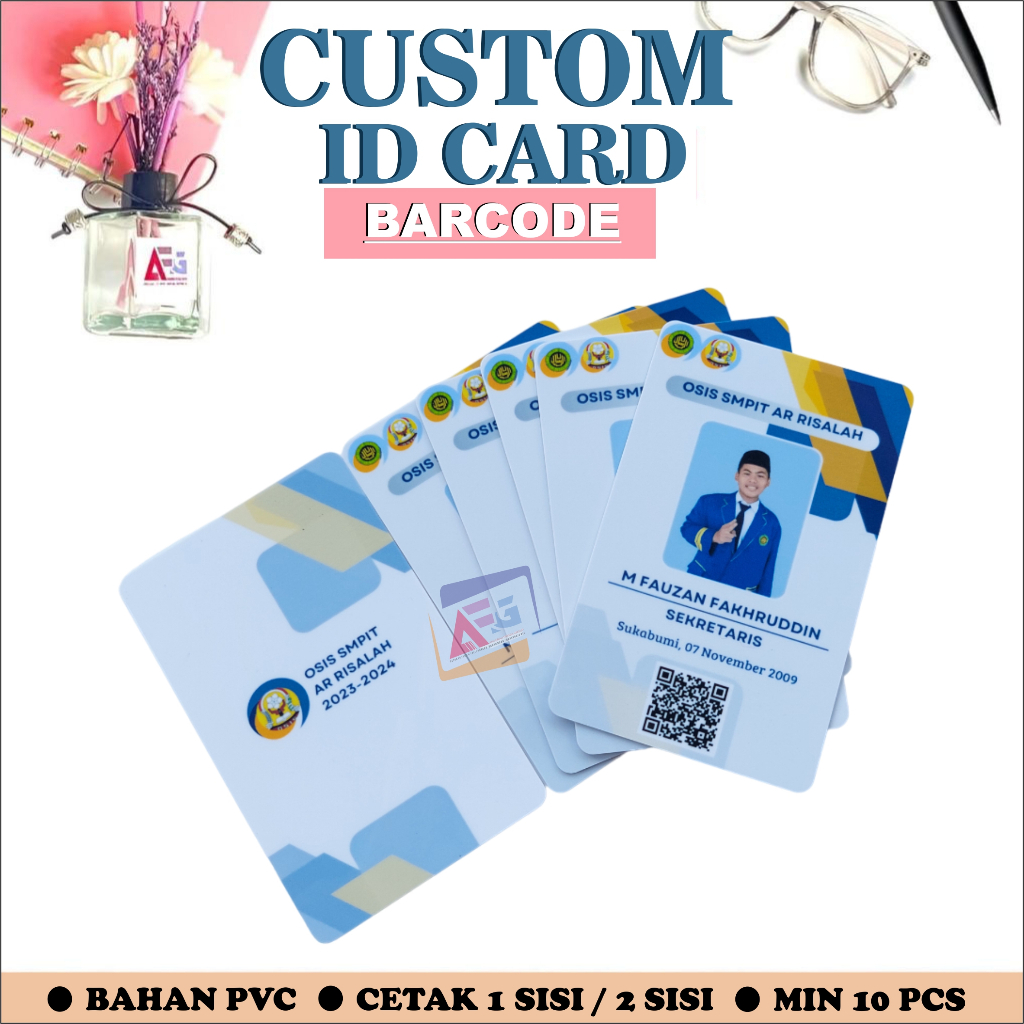 Jual ID CARD BARCODE/CETAK KARTU ID CARD CUSTOME BARCODE BAHAN PVC ...