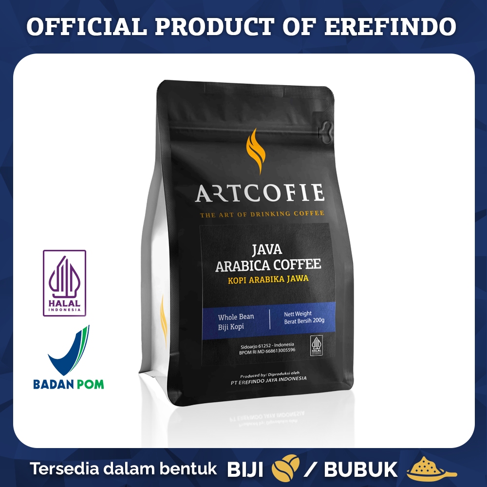 Jual Artcofie Kopi Java Arabica Pouch Biji / Bubuk 200gr | Shopee Indonesia
