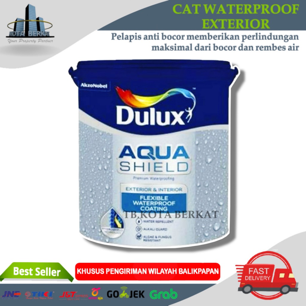 Jual DULUX AQUASHIELD/ CAT WATERPROOF DULUX 20 KG WARNA STANDAR ...
