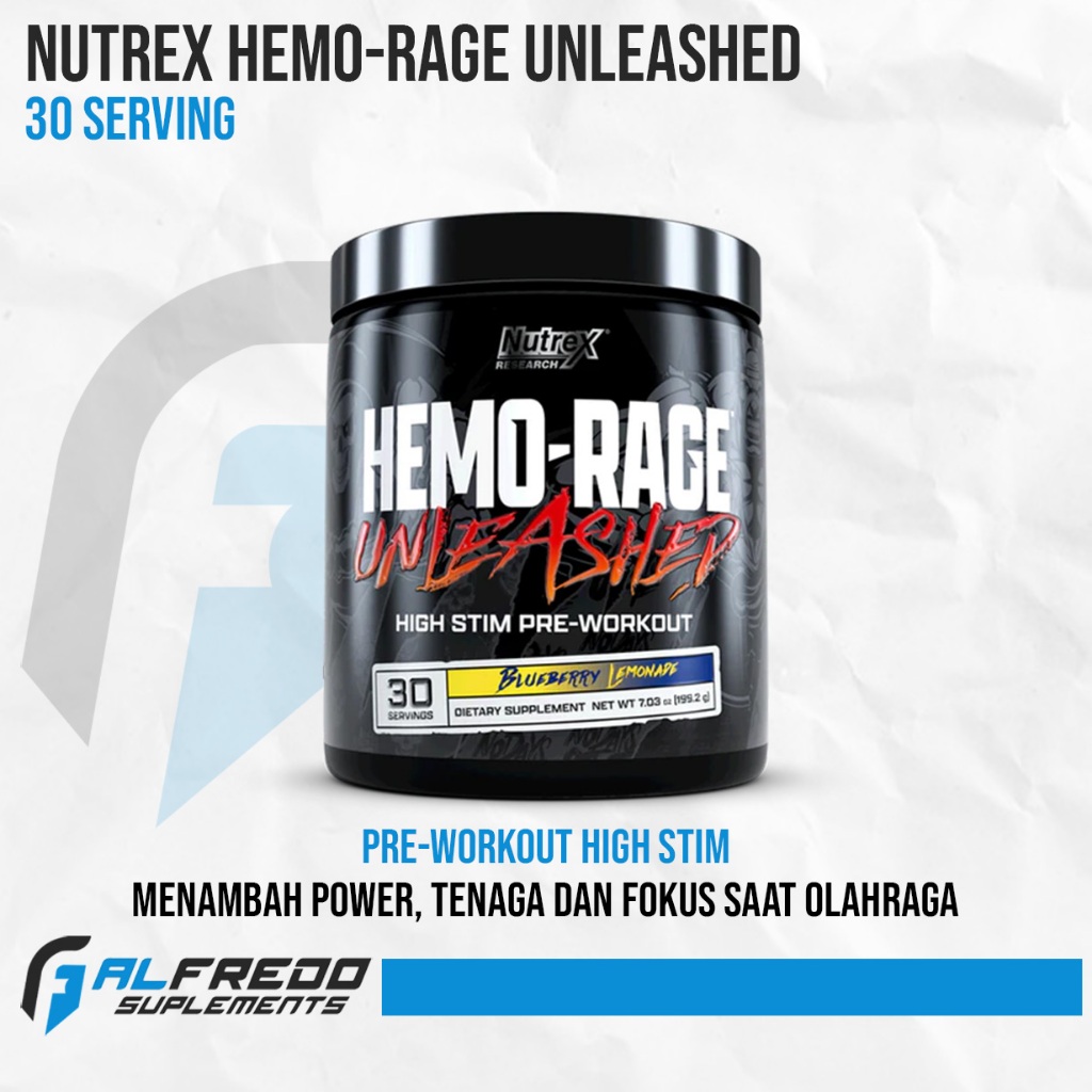 Jual Nutrex Hemo-Rage Unleashed 30 Servings Pre Workout PWO | Shopee ...