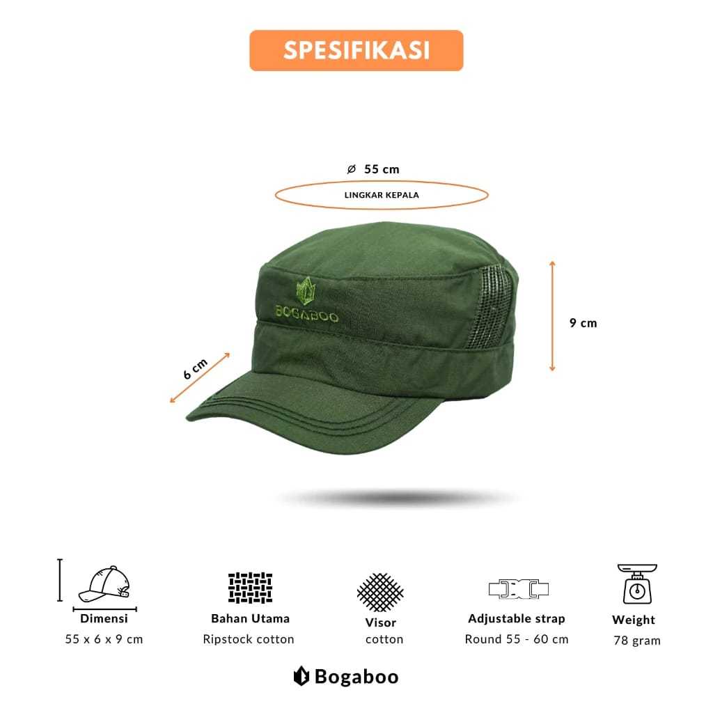 Jual BOGABOO Topi komando - military cap commando - topi baseball ...