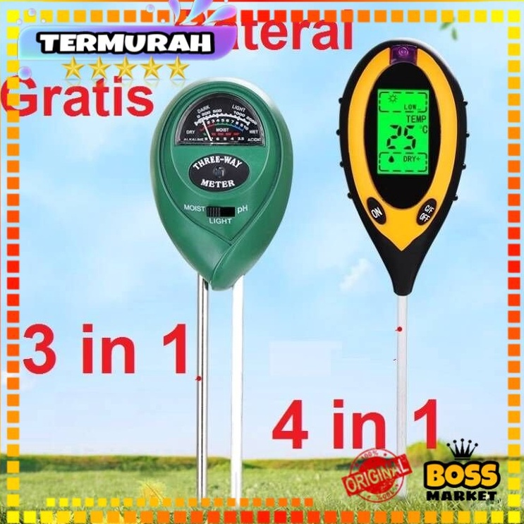 Jual ART A3I Soil Analyzer Tanah Tester Meter Moisture Meter PH Meter ...