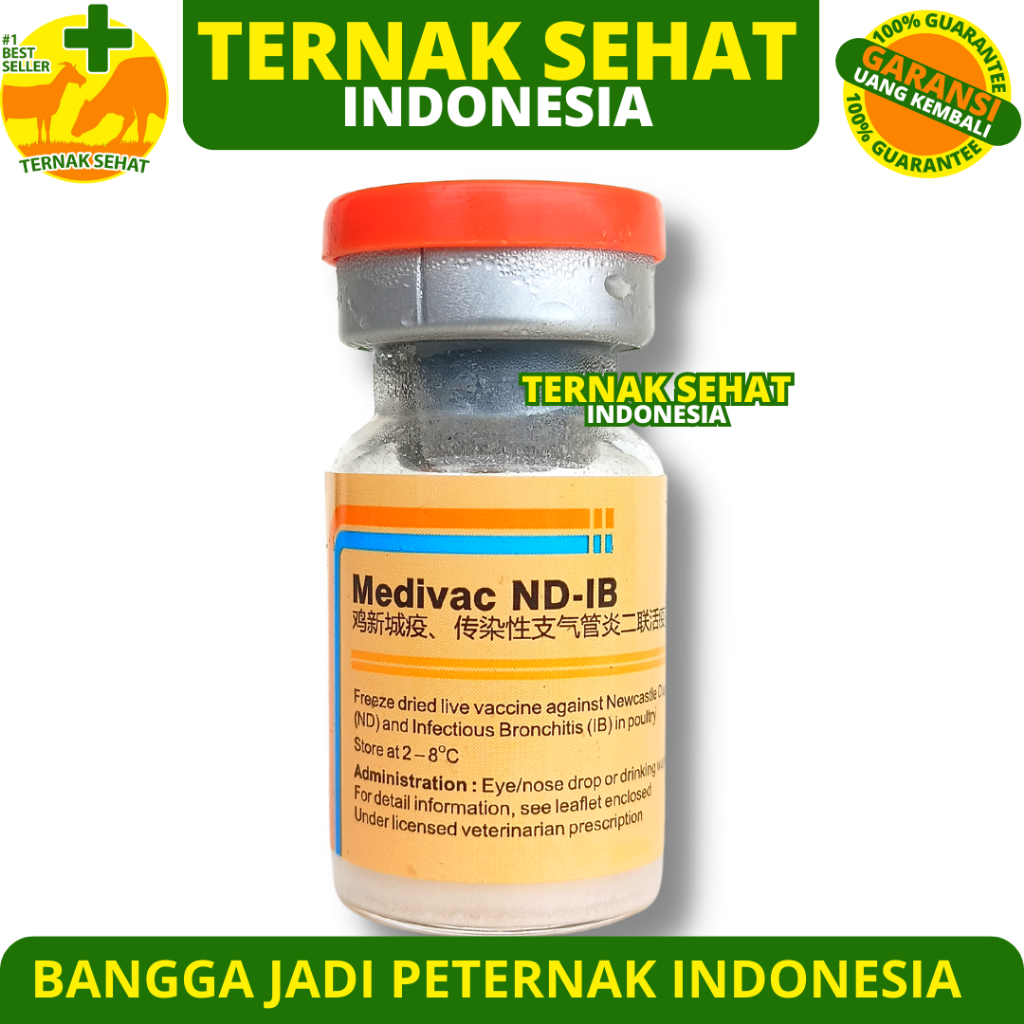 Jual VAKSIN MEDIVAC ND IB DOSIS 500 EKOR + PELARUT MEDIVAC MEDION - Vaksin Ayam Tetelo dan ...