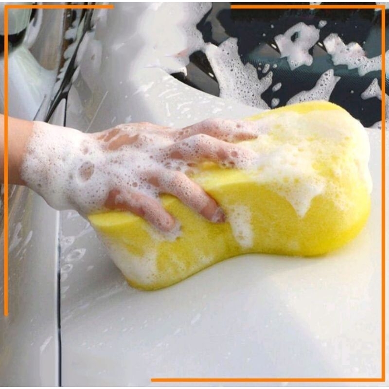 Jual Sponge Busa Cuci Mobil Motor Piring Warna Kuning Size 8 x15 cm ...
