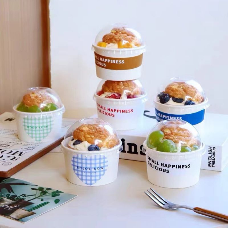 Jual 10pcs PREMIUM paper cup bowl dessert box cup cake dessert kue ...