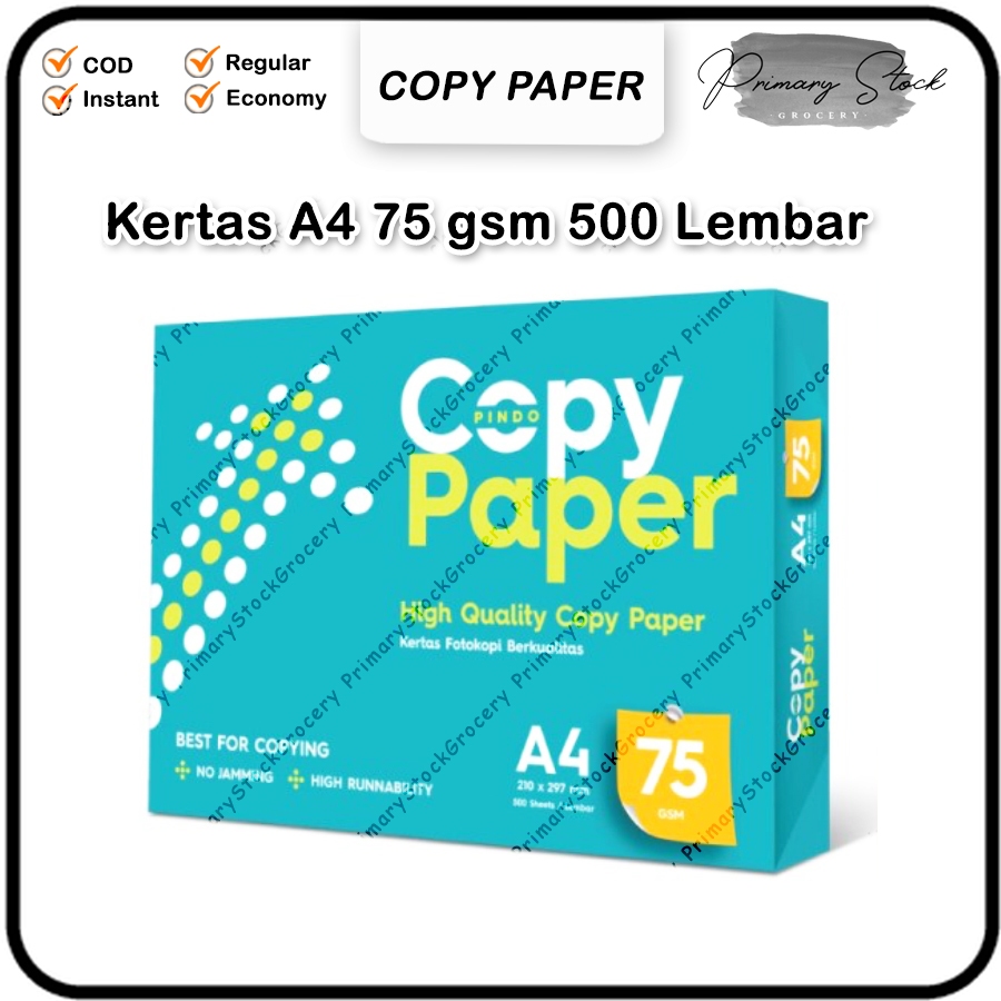 Jual Kertas Copypaper A4 75 Gram Hvs Copy Paper Print Foto Copy 1 Rim