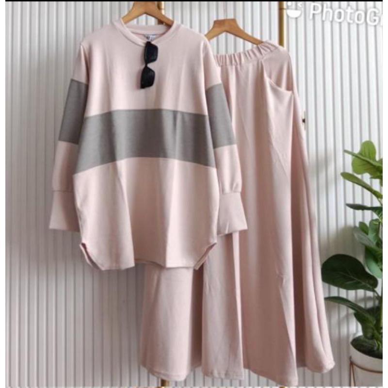 Jual SET ROK MALYA CRINKLE AIRFLOW LD 110 // SETELAN ROK POLOS // ONE ...