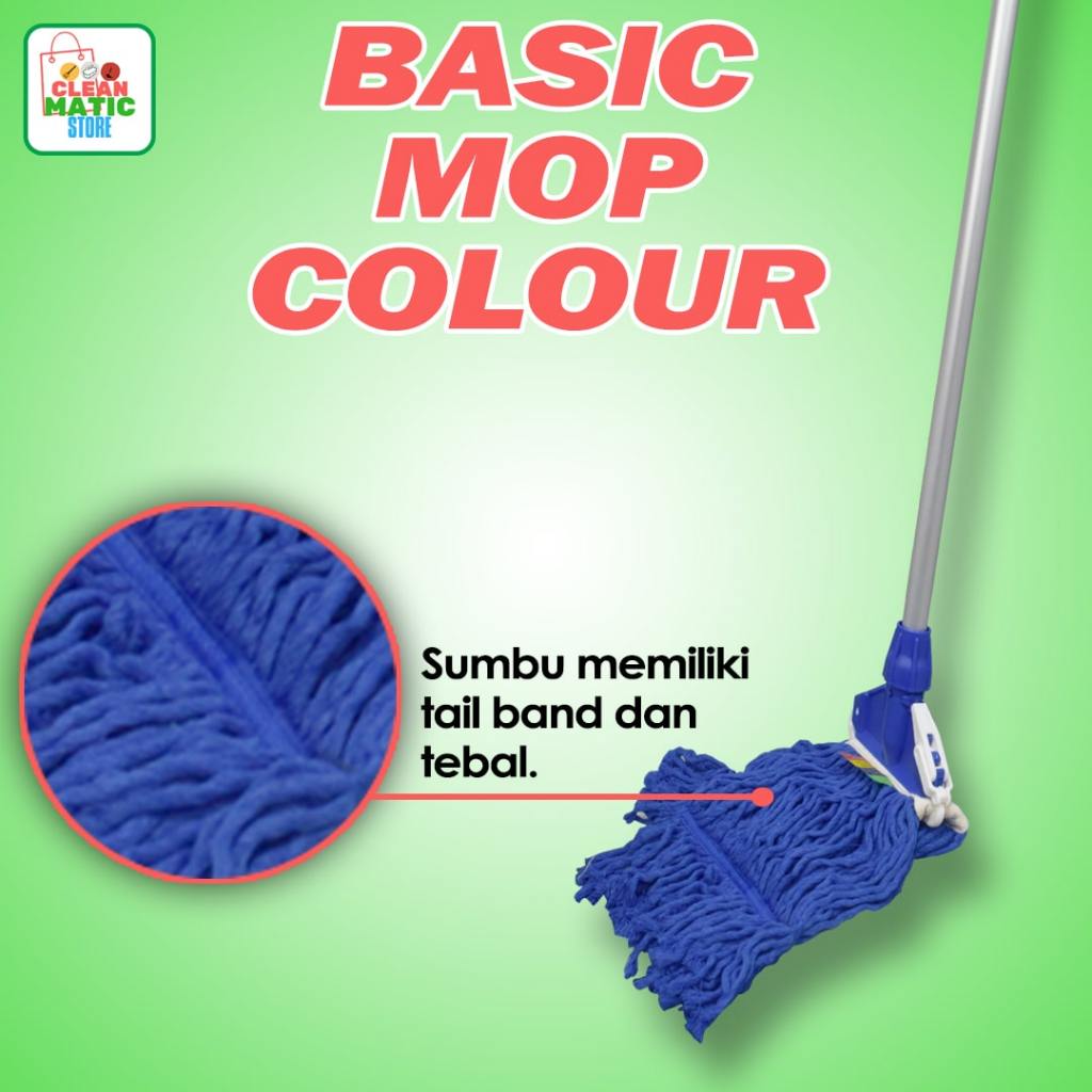 Jual Clean Matic - Alat Pel Basic Mop Colour | Shopee Indonesia