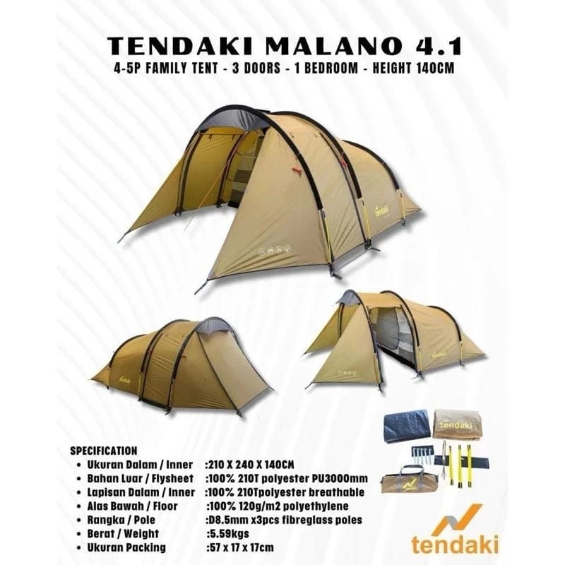 Jual TENDAKI MALANO 4.1 - Tenda Family Double Layer - Tenda 3000 MM ...