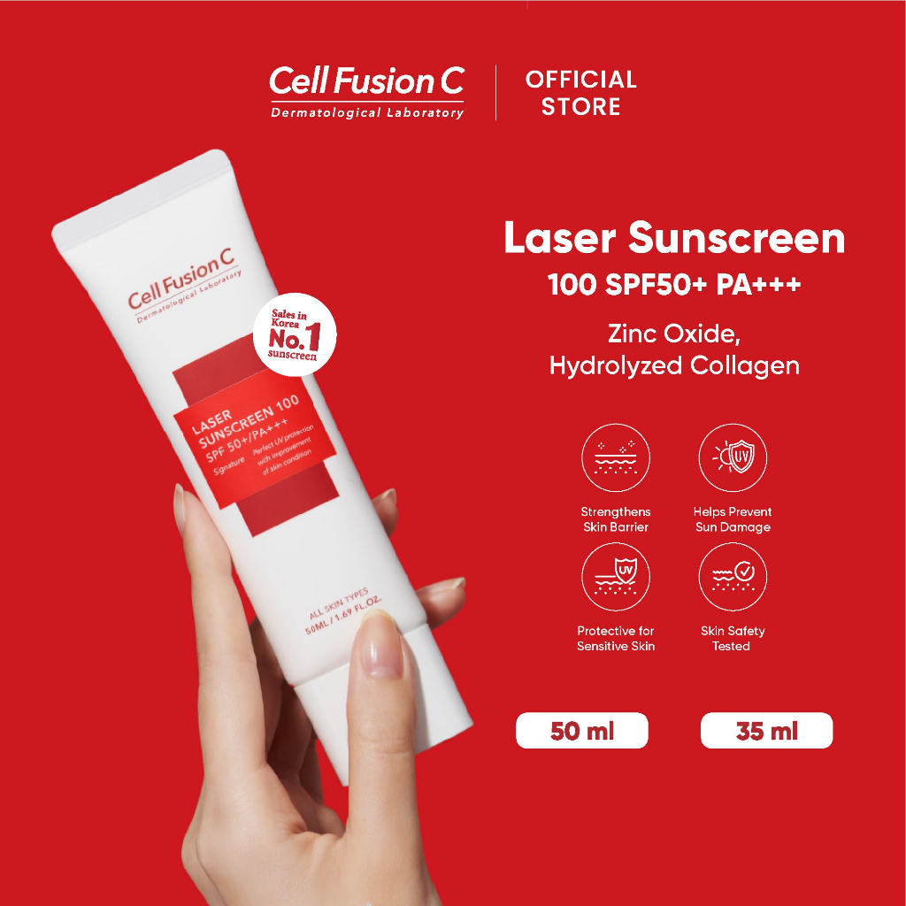 Jual CELL FUSION C - Laser Sunscreen 100 SPF 50+ PA+++ 50ml | Shopee ...