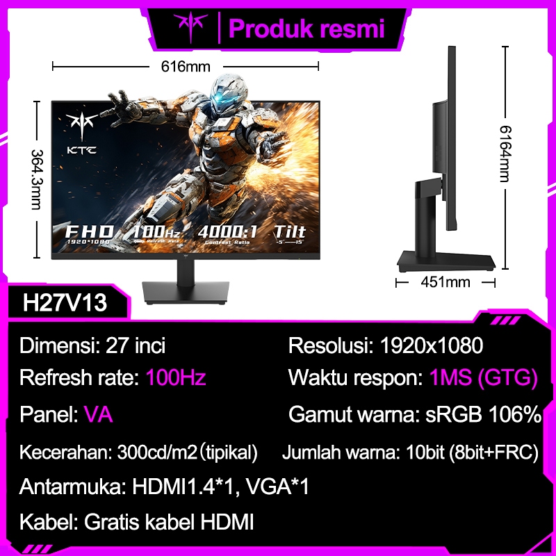 Jual MIIGO- Monitor, Monitor Game Profesional, Monitor 24 Inci ...