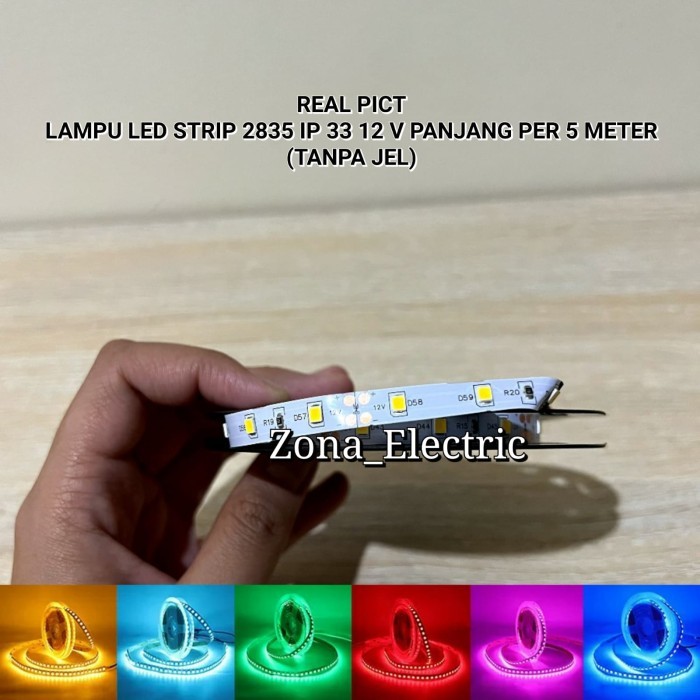 Jual LAMPU LED STRIP 12 VOLT 2835 IP 33 12 V PANJANG 5 METER / LAMPU ...