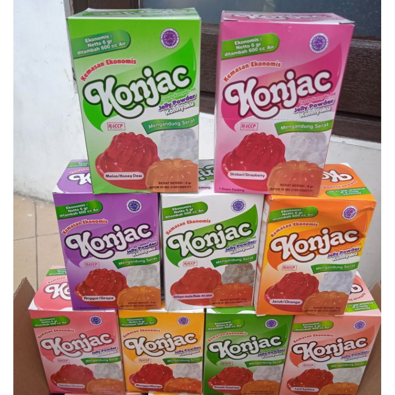 Jual Agar agar || Jelly powder KONJAC 6gr all rasa | Shopee Indonesia
