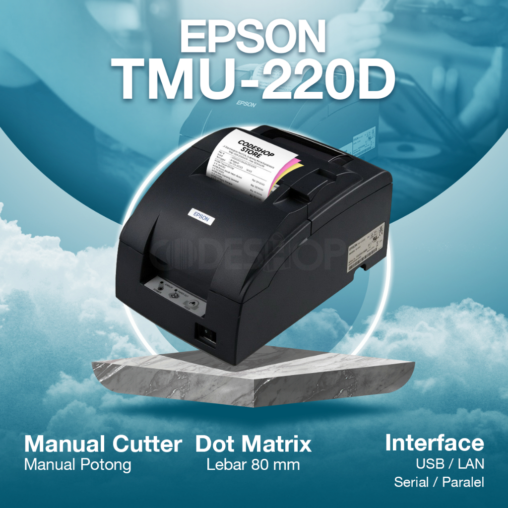 Jual Printer Kasir Epson TMU-220D Paralel Manual Cutter TM-U220D TMU ...