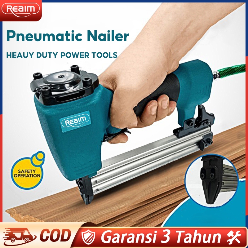 Jual REAIM PNEUMATIC NAILER MESIN PAKU TEMBAK ANGIN AIR NAILER GUN AIR ...