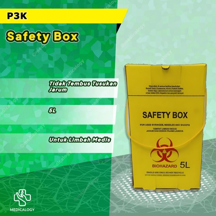 Jual PROMO Safety Box 5 Liter Biohazard Container Tempat Sampah Medis 5 ...