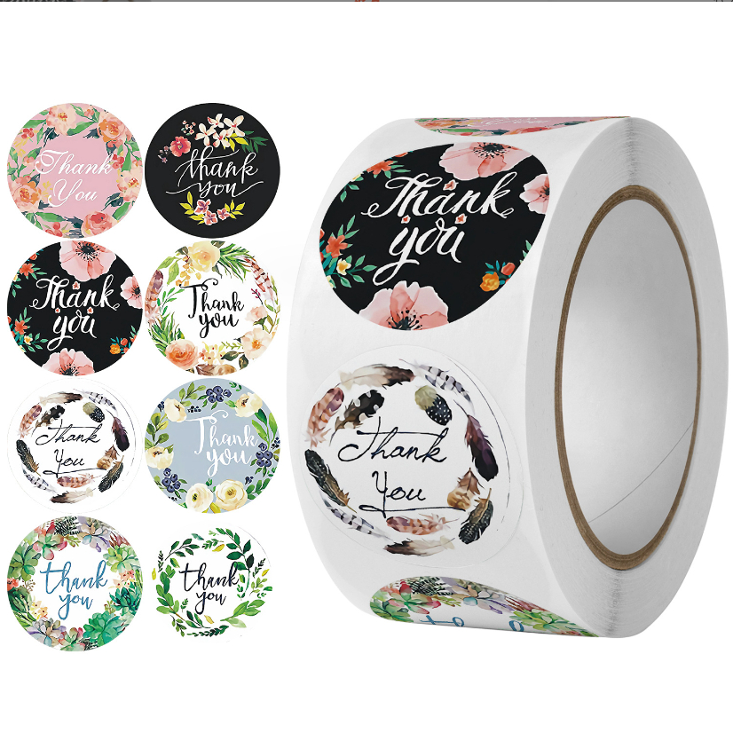 Jual Stiker Label Thank You / Stiker Roll 500 Pcs Ukuran 2,5 CM Stiker ...
