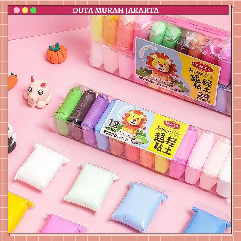 Jual Clay Polymer Mainan Anak Isi 12pcs Edukasi Slime Clay Dough Colour ...