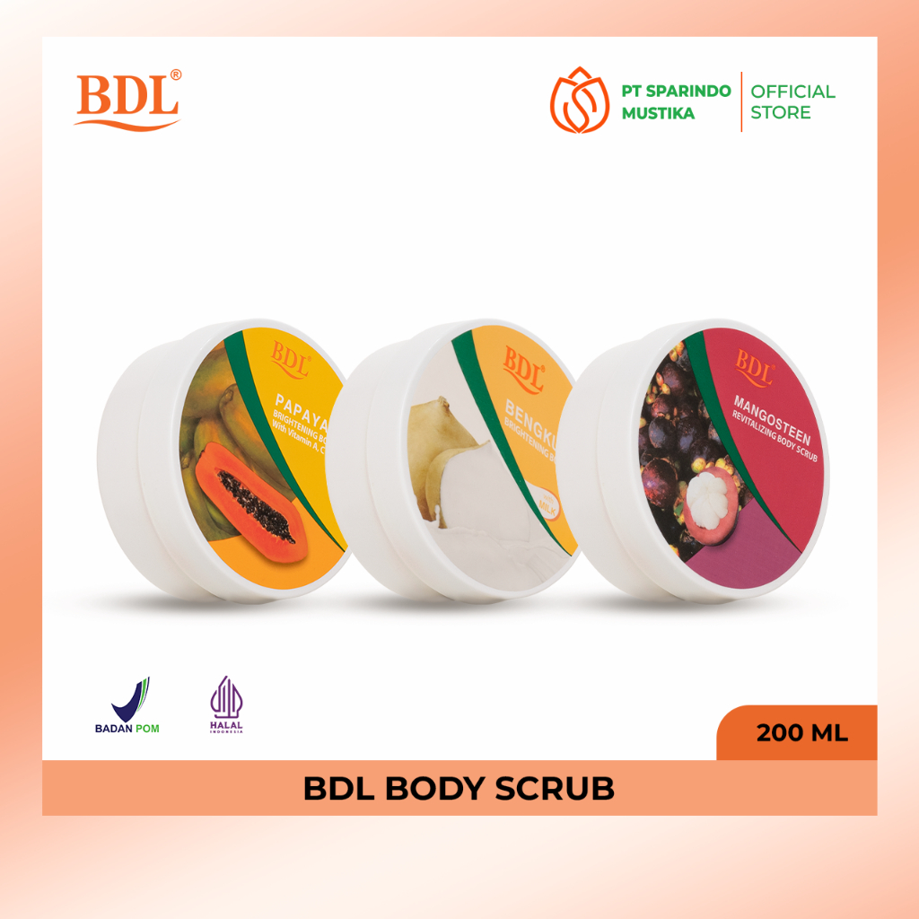 Jual BDL Brightening Body Scrub 200gr With Whitening Extract Lulur ...