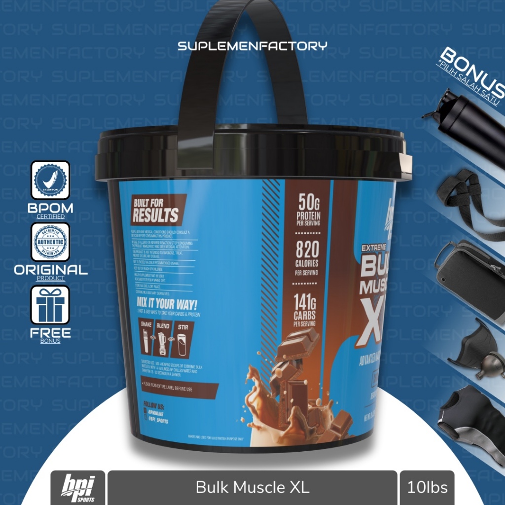 Jual BPI Sports Extreme Bulk Muscle XL 10 Lbs Weight Mass Gainer | Shopee Indonesia