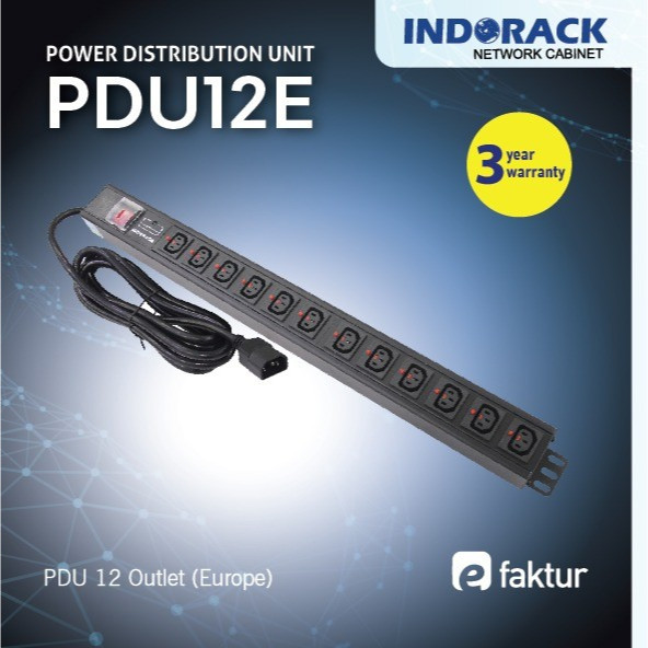 Jual PDU12E - PDU 12 Outlet Europe Socket - INDORACK | Shopee Indonesia