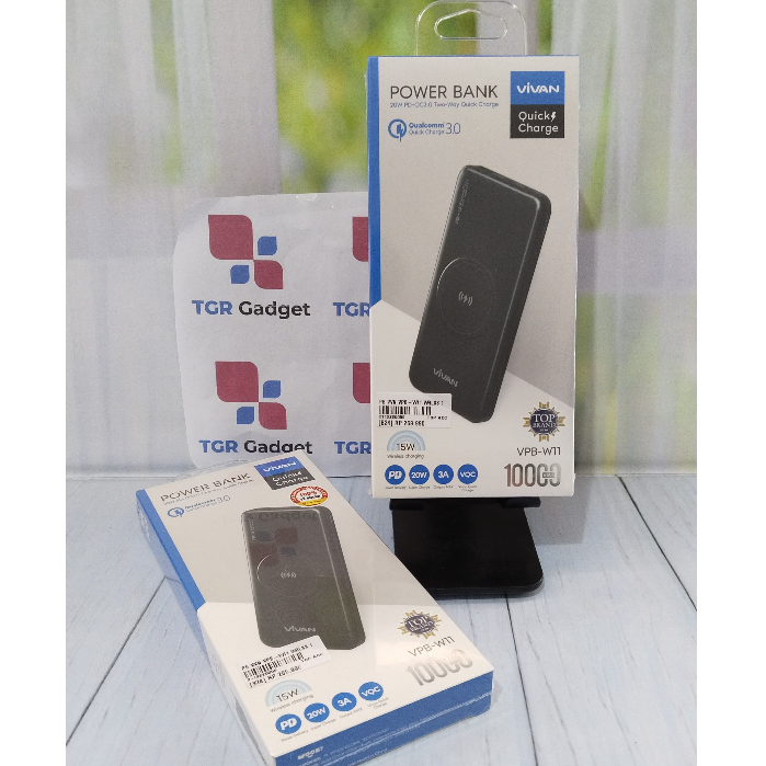 Jual Powerbank VIVAN VPB-W11 10000 mAh Wireless 3 Output Fast Charging ...