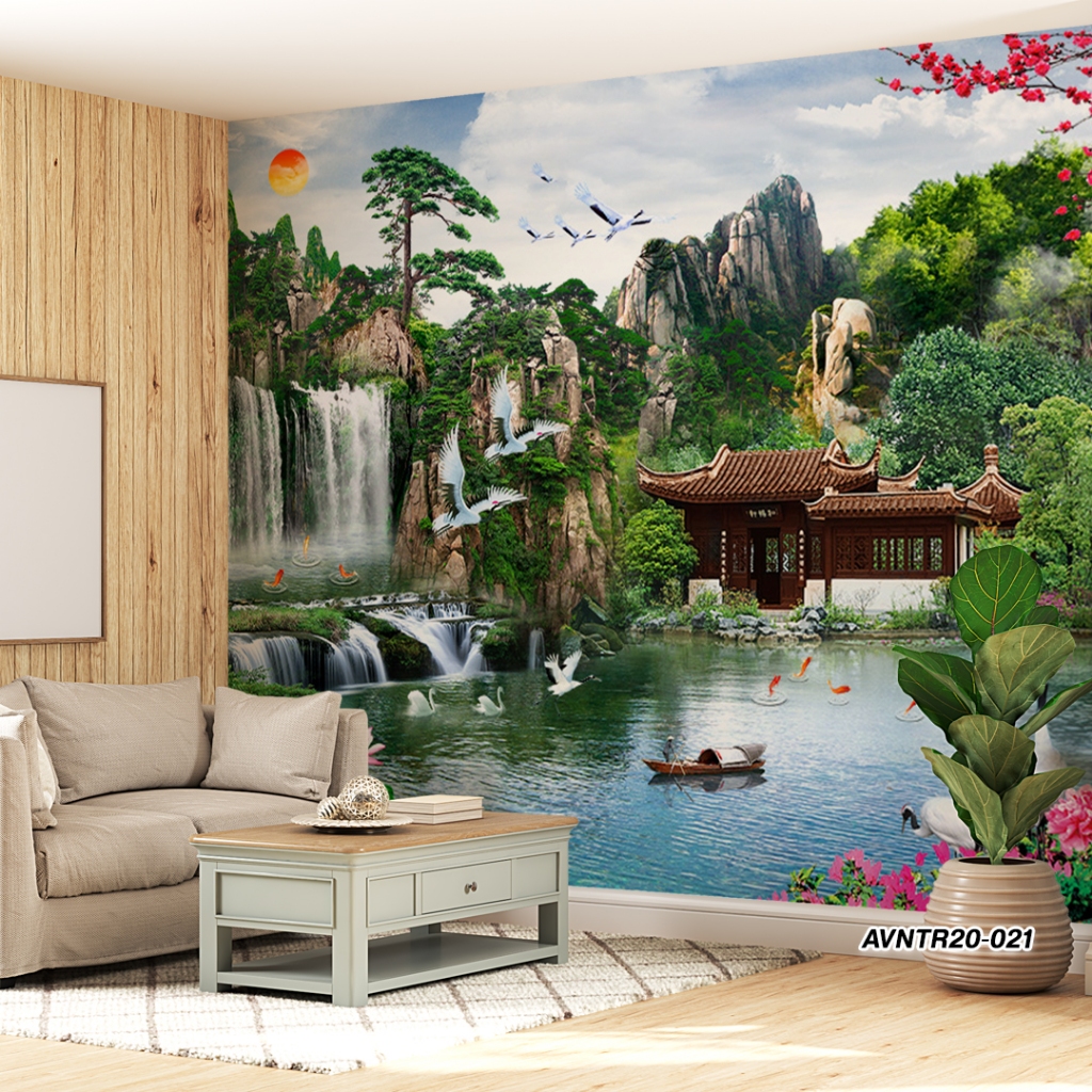 Jual Wall Banner Dinding | Wall Banner Ruang Tamu | Wall Banner Motif ...