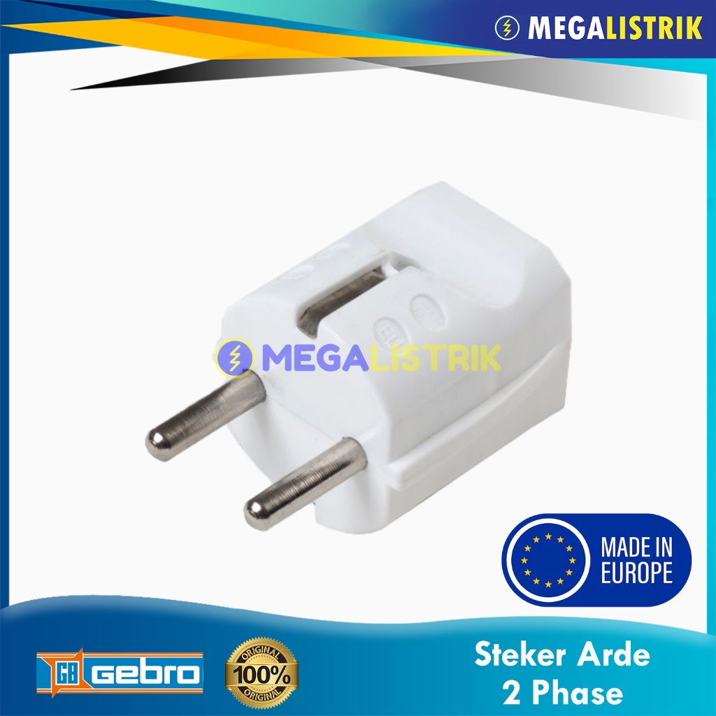 Jual GB GEBRO STEKER ARDE 2 PHASE JERMAN / KEPALA COLOKAN LISTRIK 2P ...