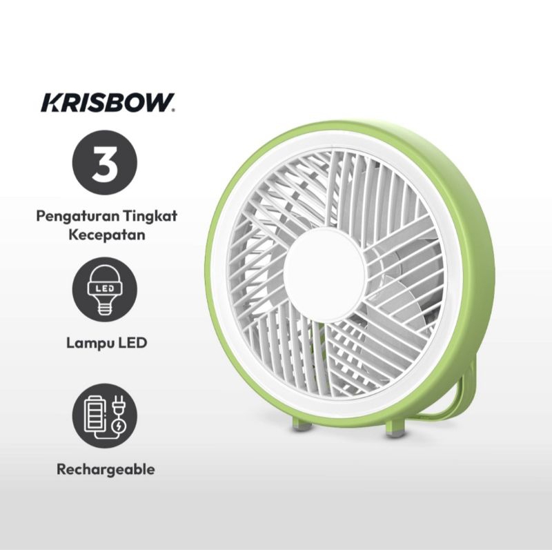 Jual Ace krisbow 6 inci kipas angin dengan lampu darurat / kipas angin ...