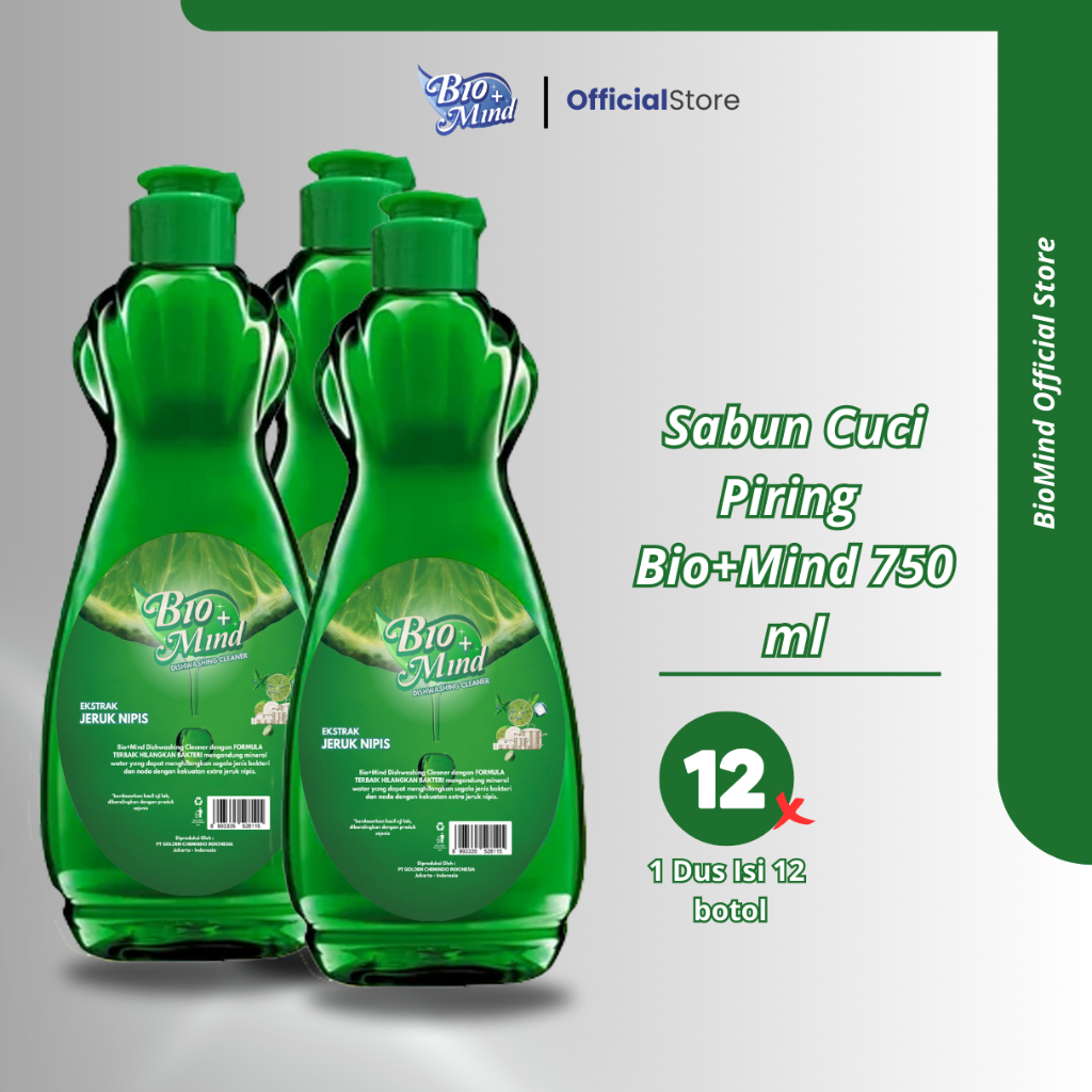 Jual BIO+MIND Sabun Cuci Piring Dishwashing 750 ml Kemasan Botol ...
