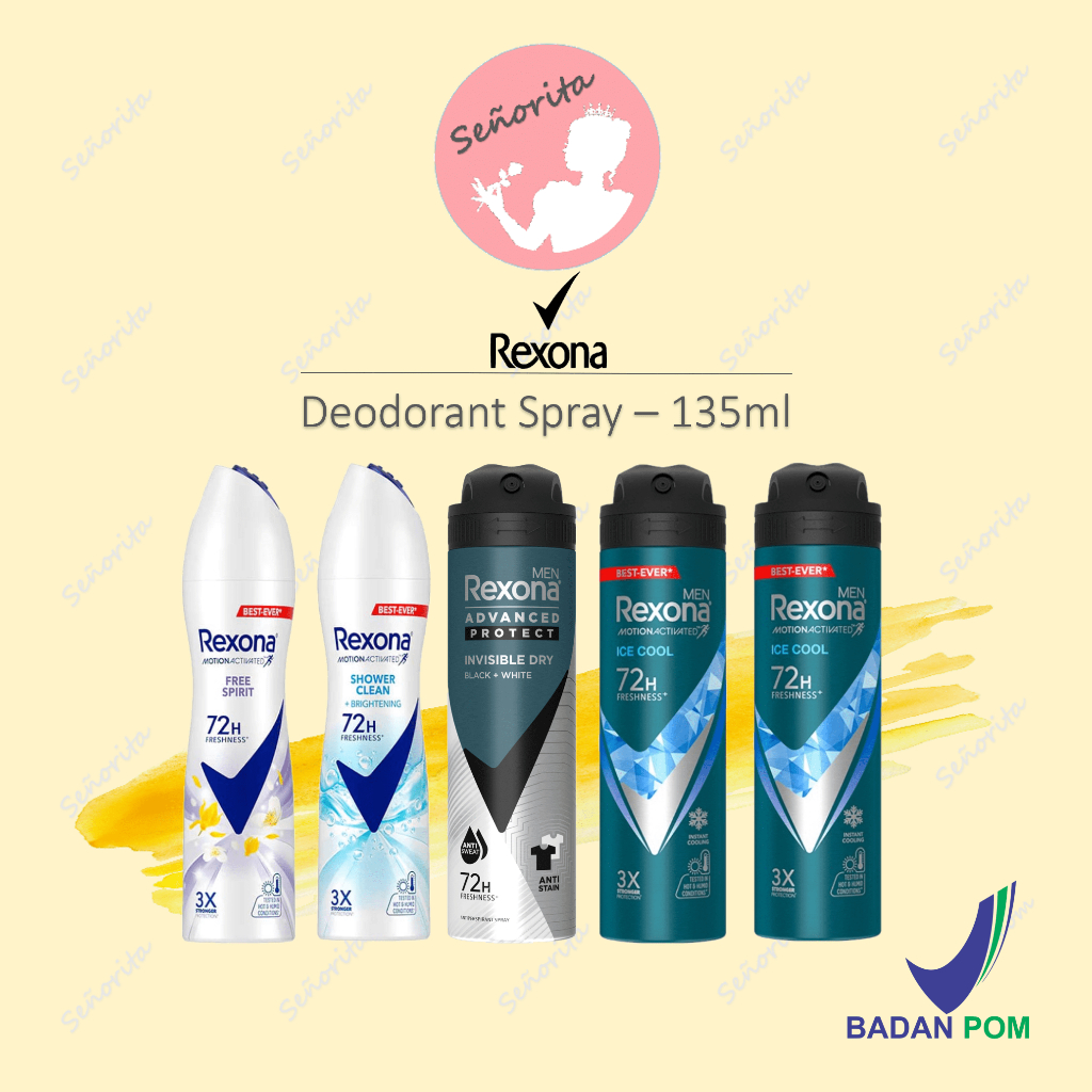 Jual REXONA Deodorant Body Spray Antiperspirant 135 ml | Shopee Indonesia